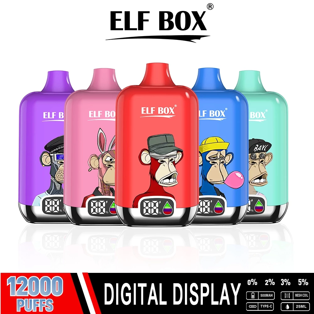 Elf Box Digital Disposable Vape 12,000 Puffs | 大煙量電子煙 隨開即用